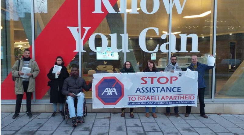 AXA, zieh Dich aus der israelischen Klima-Apartheid zurück ...